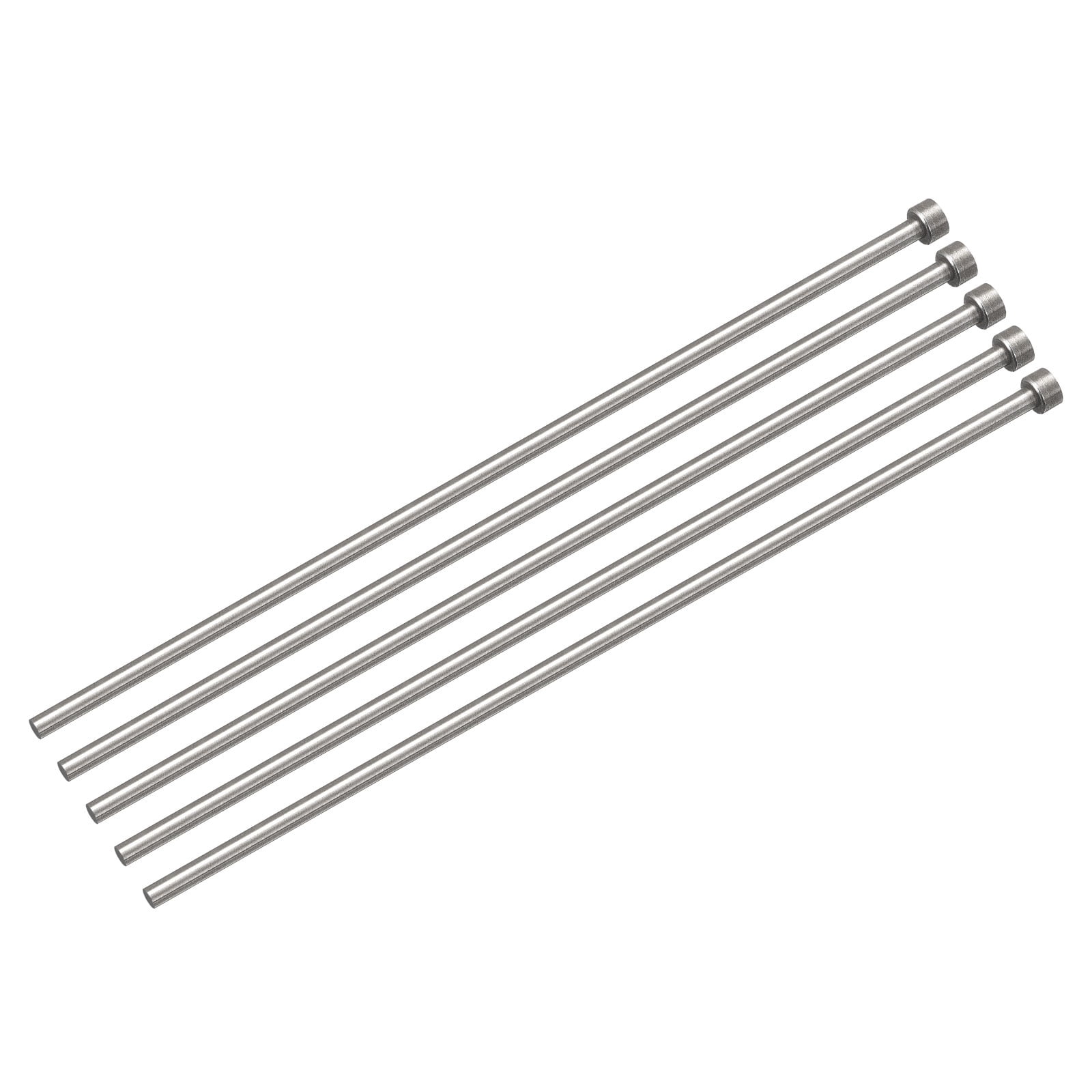 Straight Ejector Pins, 4.5mm Dia 65Mn Steel Round Tip Punch 200 Length ...