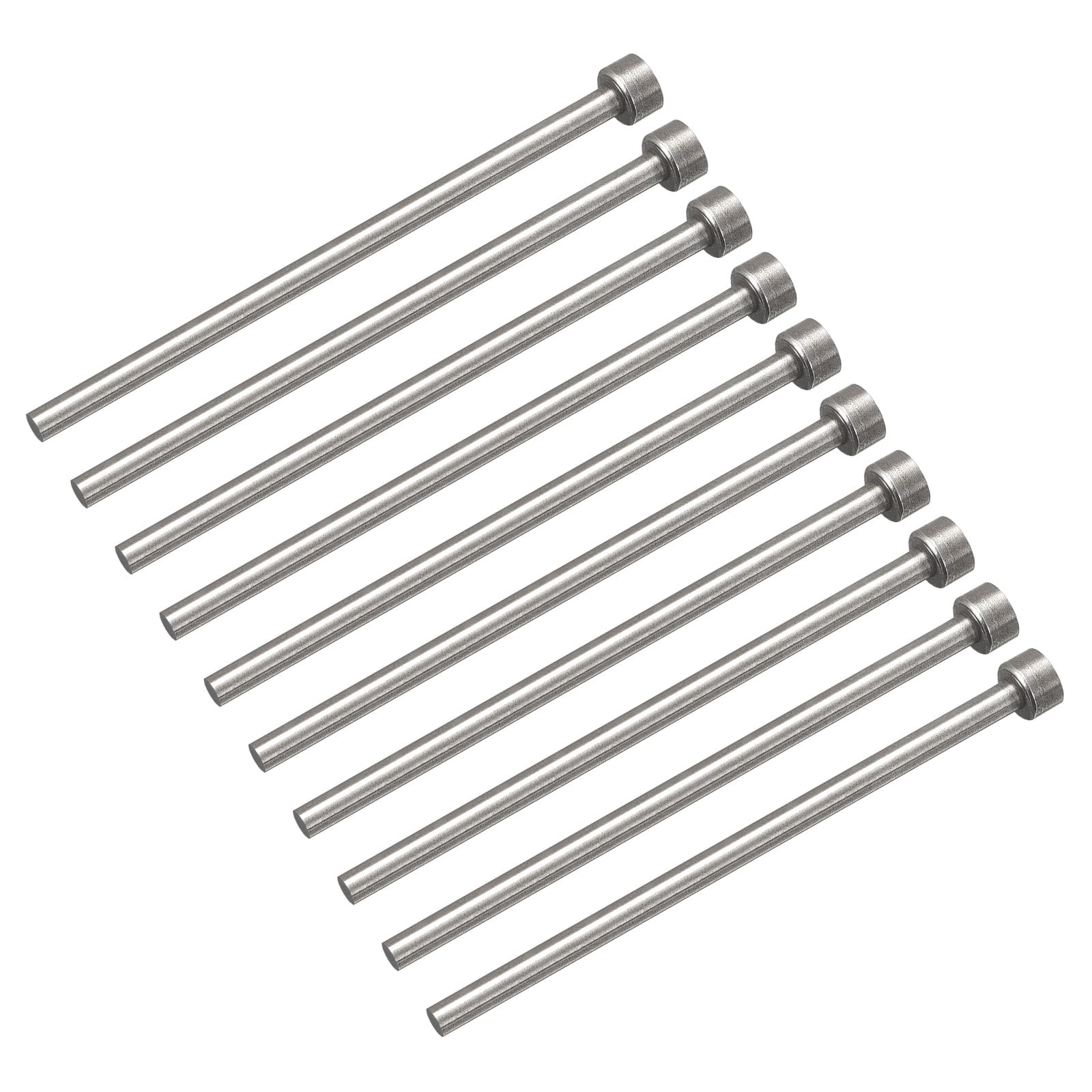 Straight Ejector Pins, 4mm Dia 65Mn Steel Round Tip Punch 100 Length ...