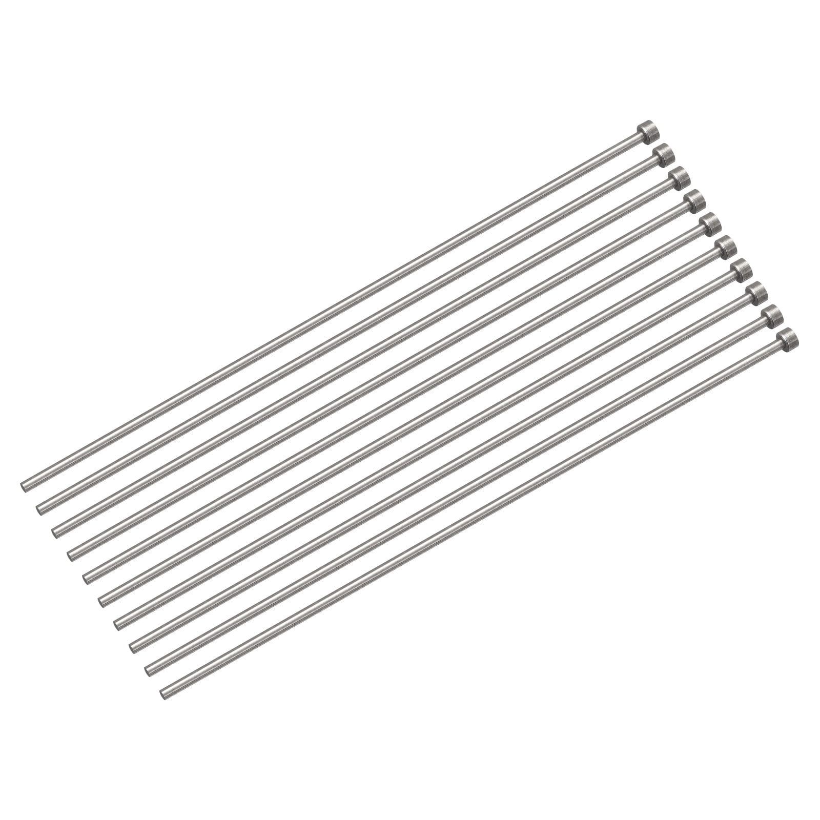 Straight Ejector Pins, 4mm Dia 65Mn Steel Round Tip Punch 250 Length ...