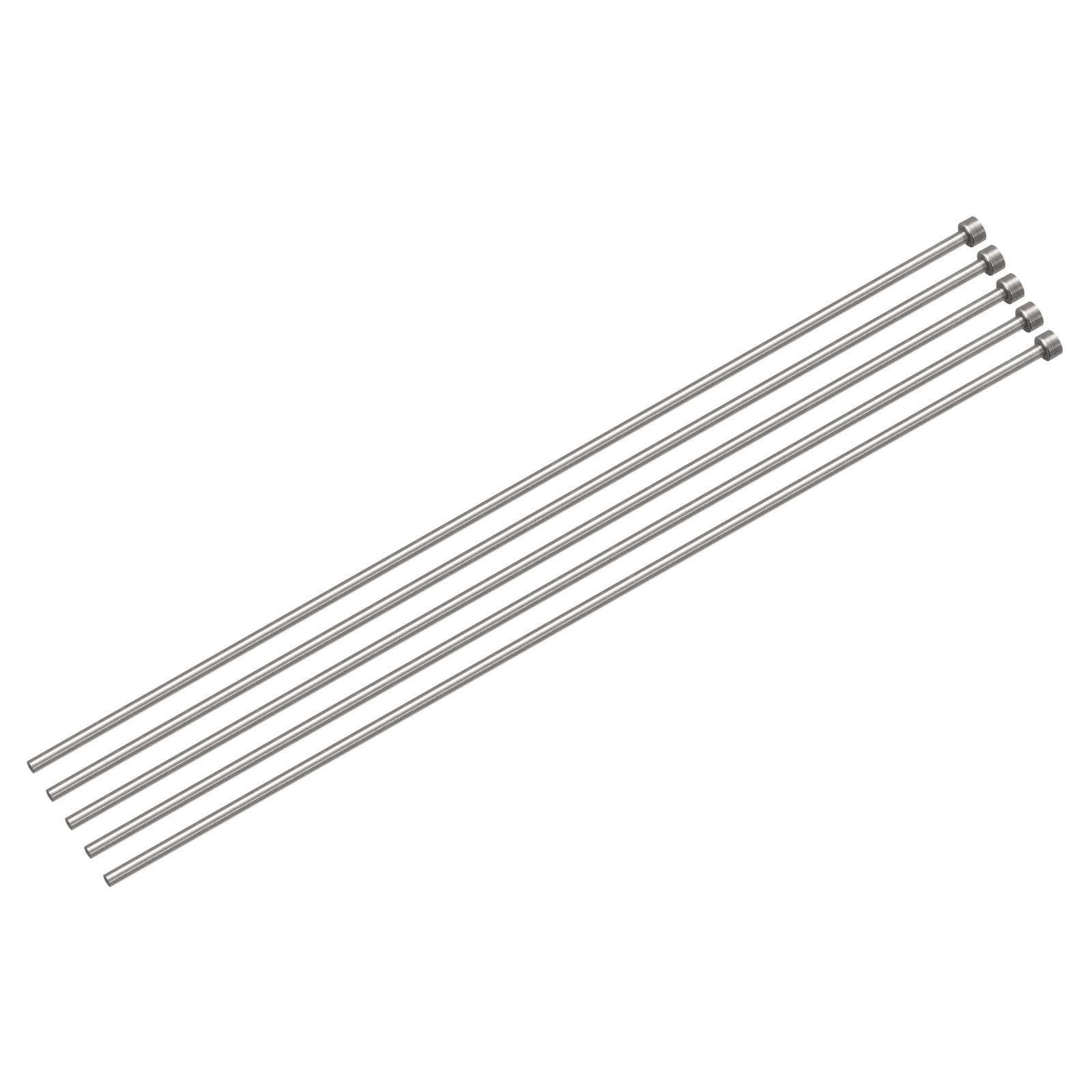 Straight Ejector Pins, 4mm Dia 65Mn Steel Round Tip Punch 300 Length ...