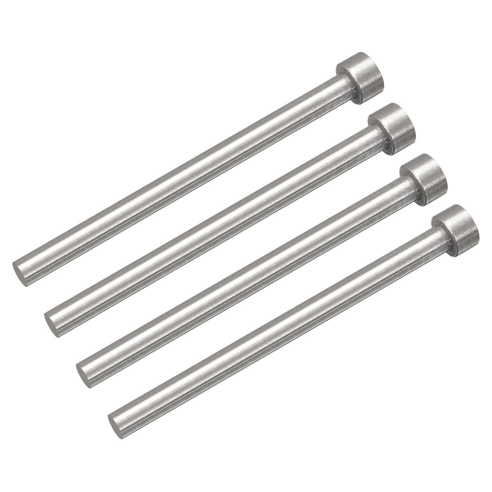 Straight Ejector Pins, 6mm Dia 65Mn Steel Round Tip Punch 100 Length ...