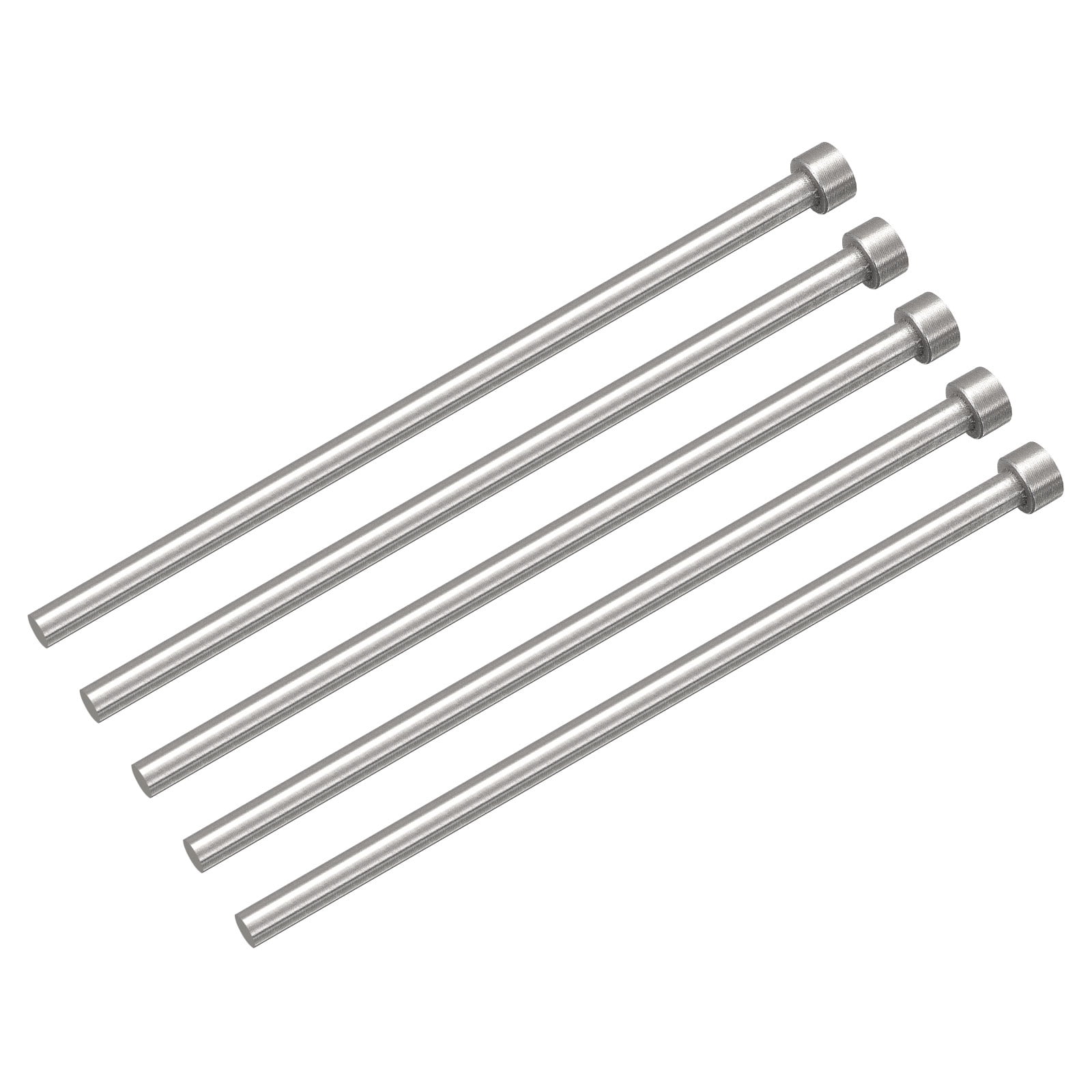 Straight Ejector Pins, 6mm Dia 65Mn Steel Round Tip Punch 150 Length ...