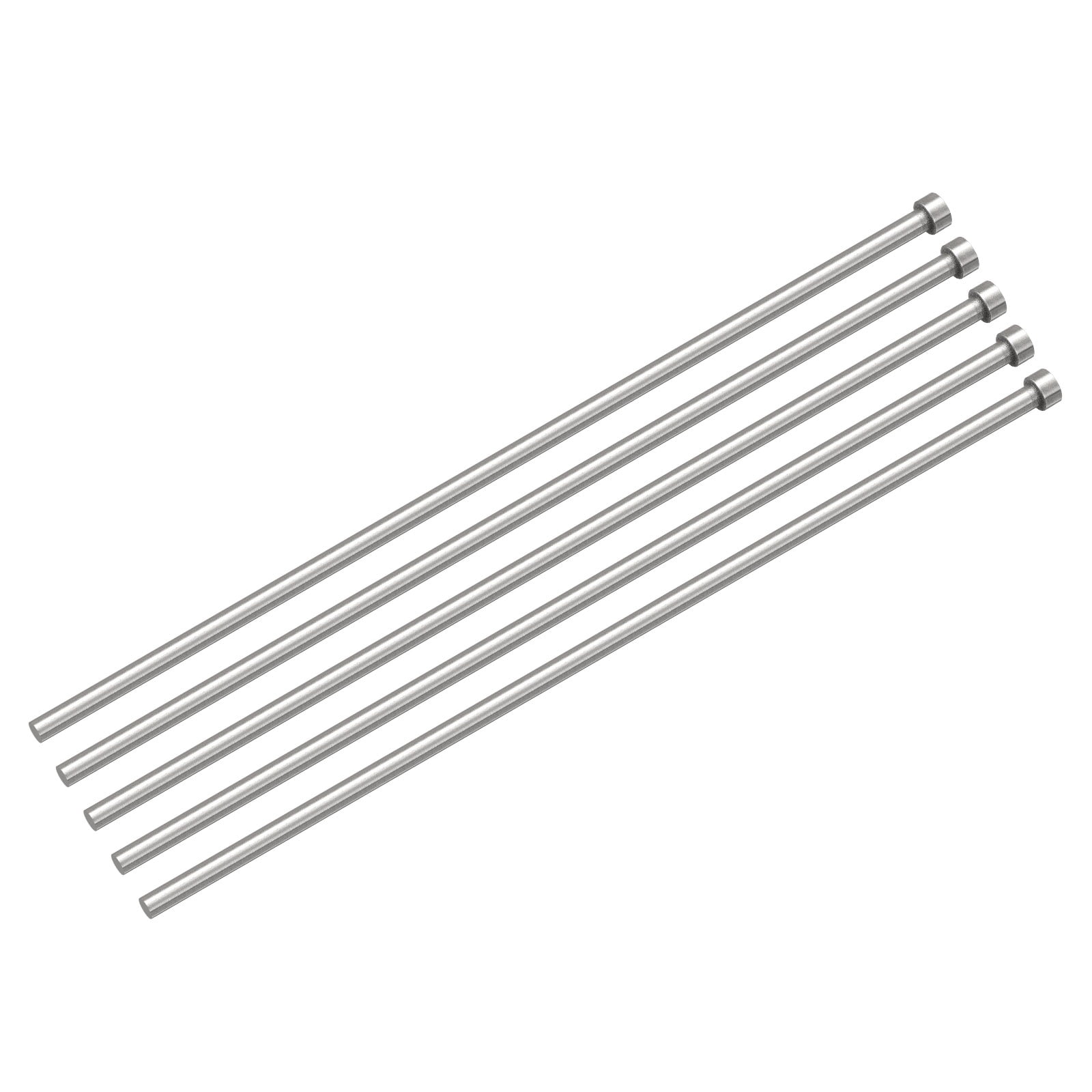 Straight Ejector Pins, 7mm Dia 65Mn Steel Round Tip Punch 300 Length ...