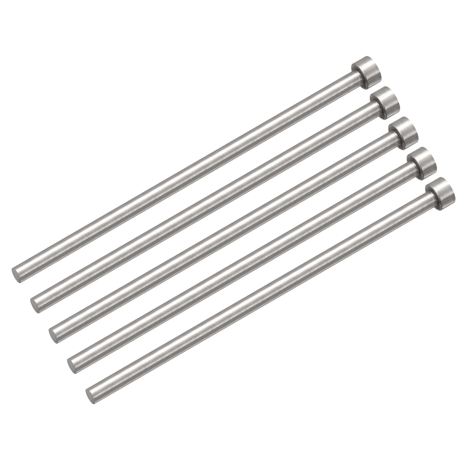 Straight Ejector Pins, 8mm Dia 65Mn Steel Round Tip Punch 200 Length ...