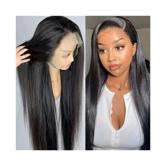 Straight Full Lace Front Wigs 180 Density Human Hair for Women Pre ...