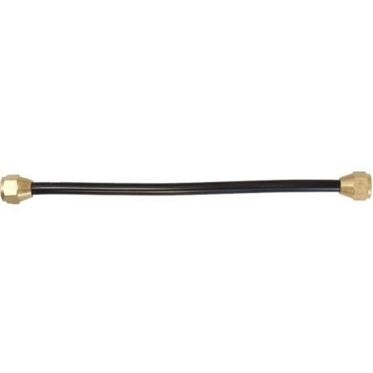 Straight Gas Connector with Solid Brass Fittings on Each End, Black ...