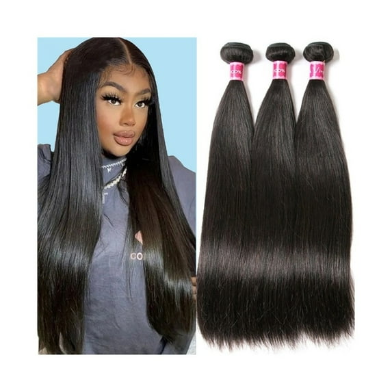 Straight Hair Bundles Brazilian Human Hair Extensions 1/3 PCS Double ...
