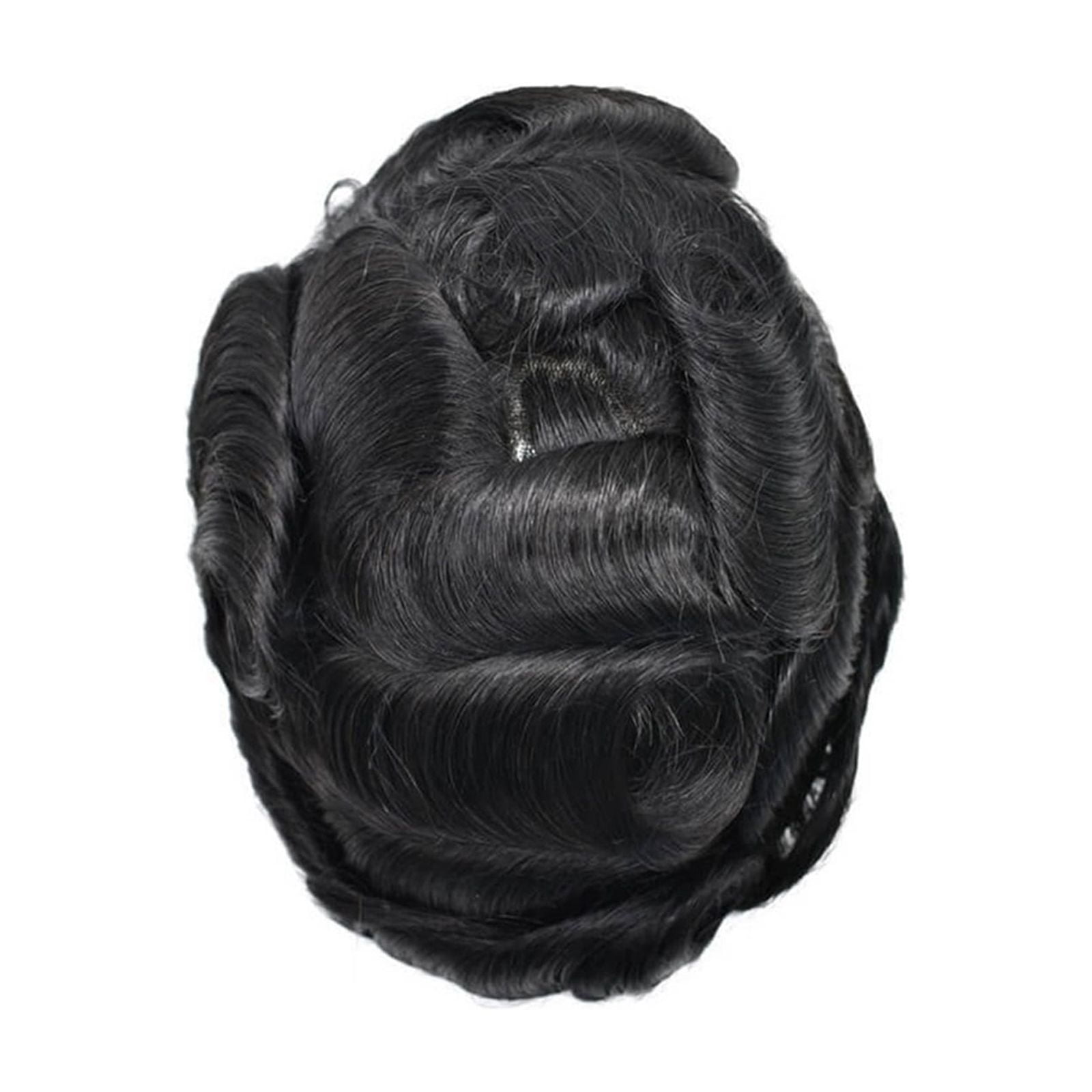 Straight Hair Replacement System Unit Full Lace Base Human Hair Men ...