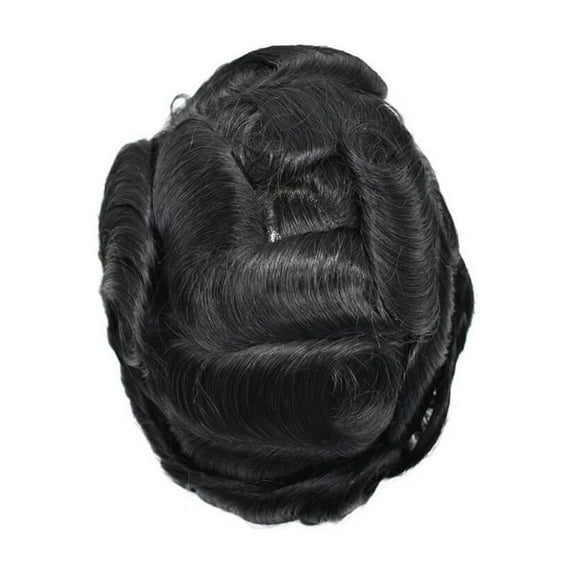Straight Hair Replacement System Unit Full Lace Base Human Hair Men ...