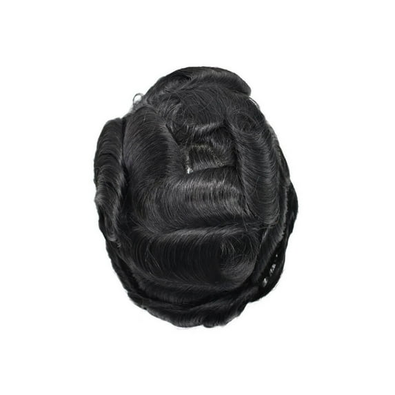 Straight Hair Replacement System Unit Full Lace Base Human Hair Men ...