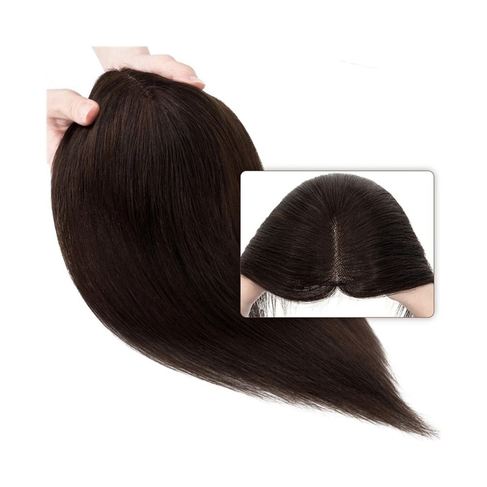 Straight Hair Toppers for Women, 8x10cm Center Part Single Knot Mono ...