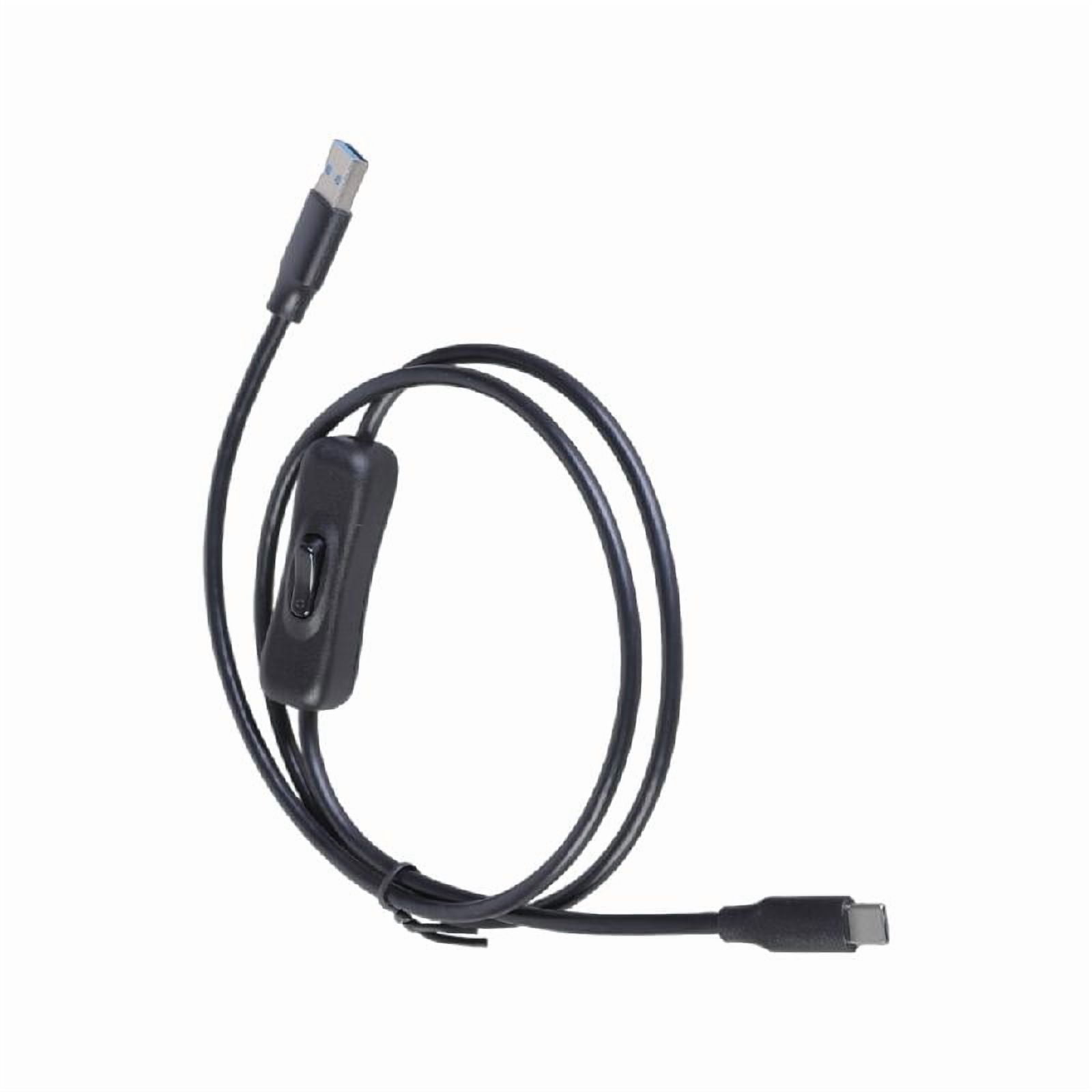 Straight Head USB to Type C Extension Cable with Switching Button 30cm ...