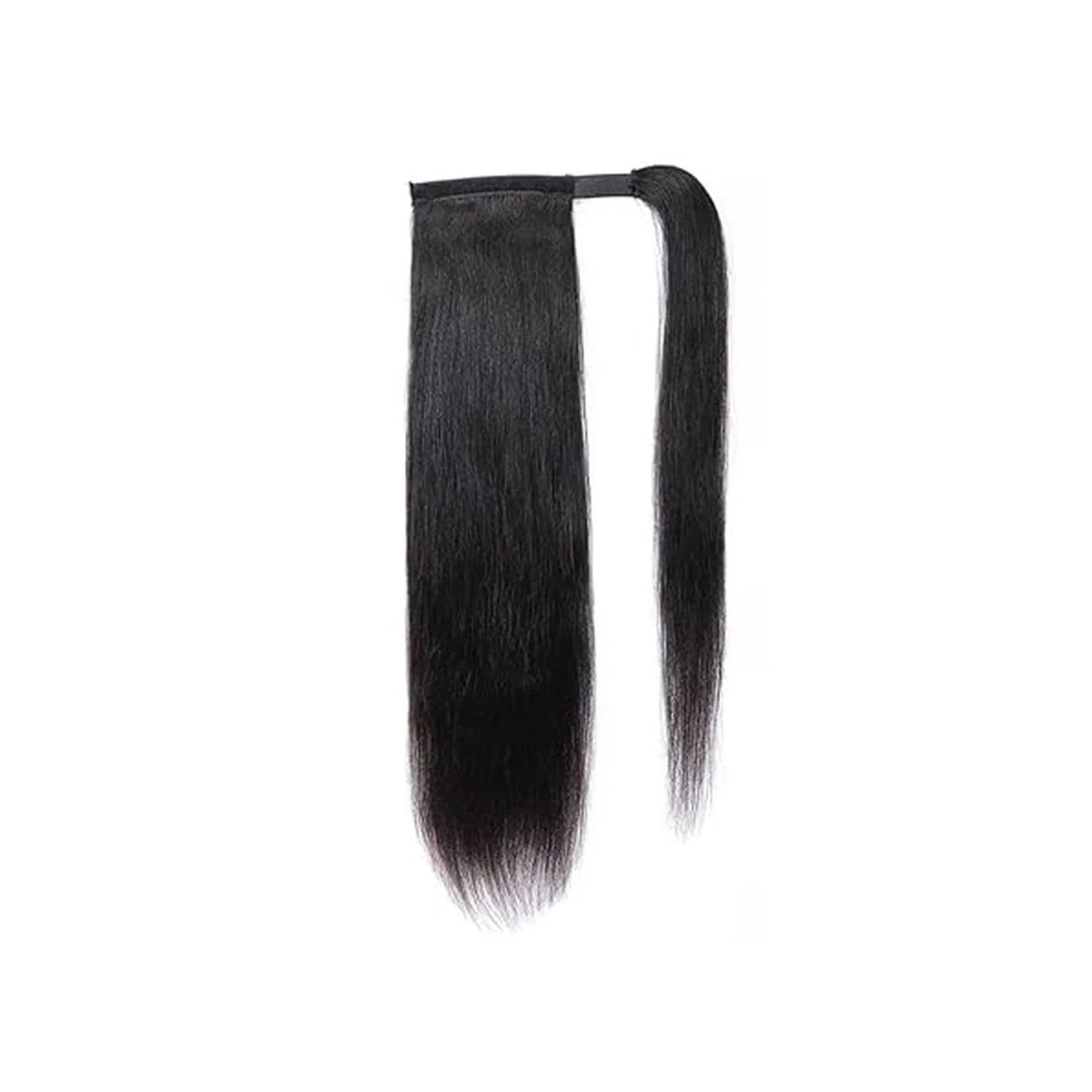 Straight Human Hair Ponytail Wrap Around 100% Human Hair Ponytails for ...