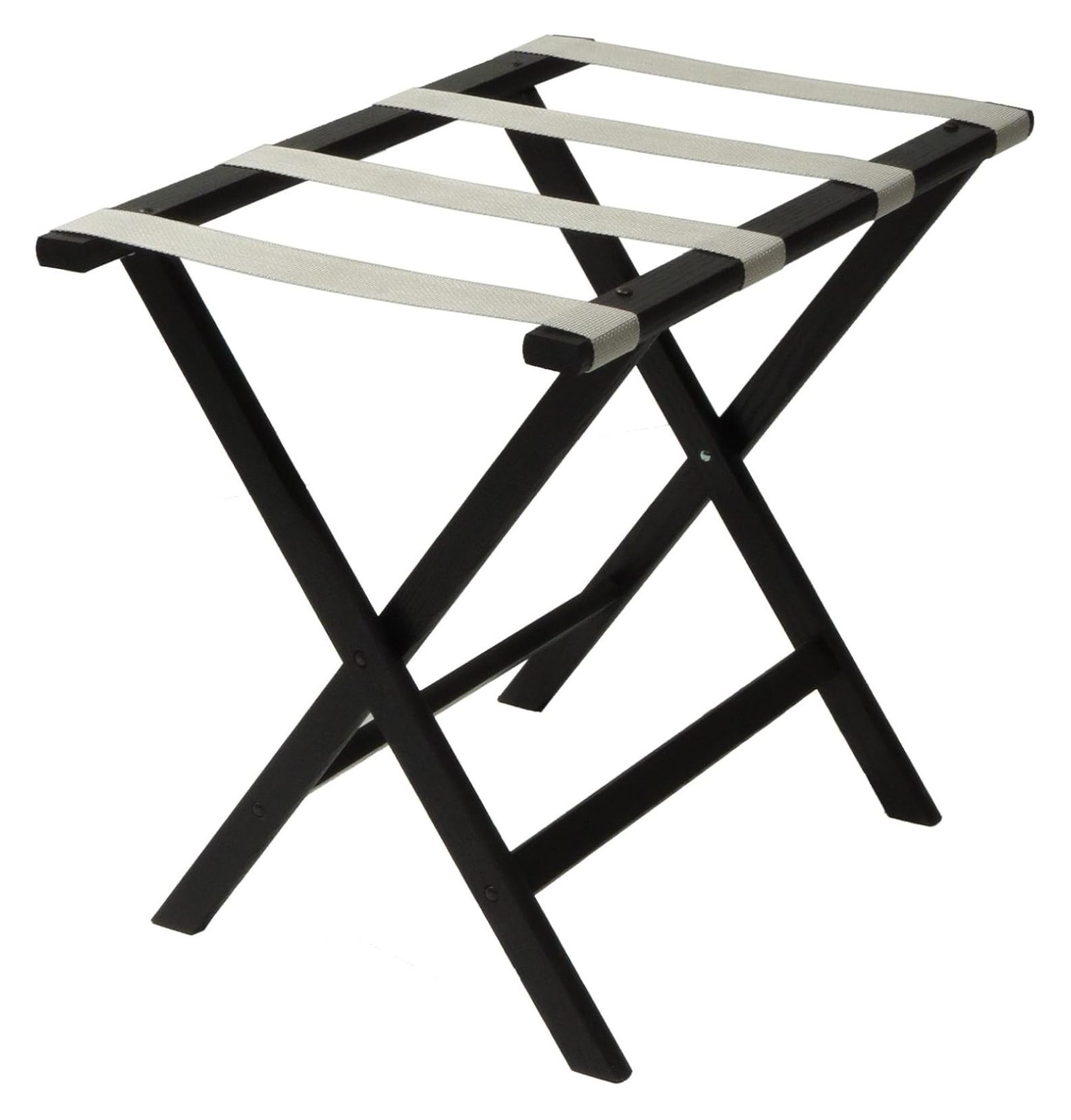 Straight Leg Luggage Rack,Silver Straps, 20" H x 23.75" W x 15.5" D ...