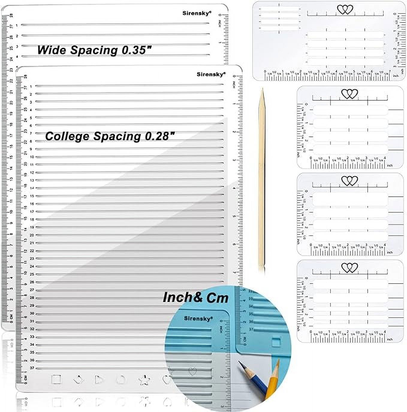 Straight Line Stencil Templates and Envelope Addressing Guide Stencil ...
