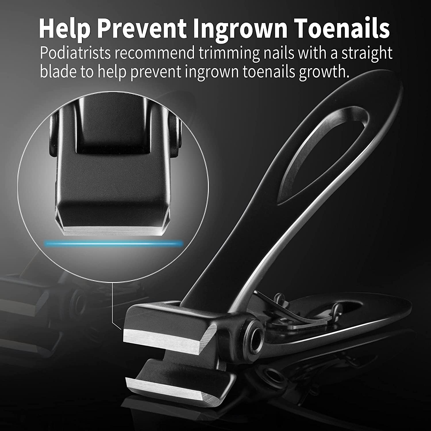 Straight Nail Clipper, 17mm Wide Jaw Opening Extra Large Toenail ...