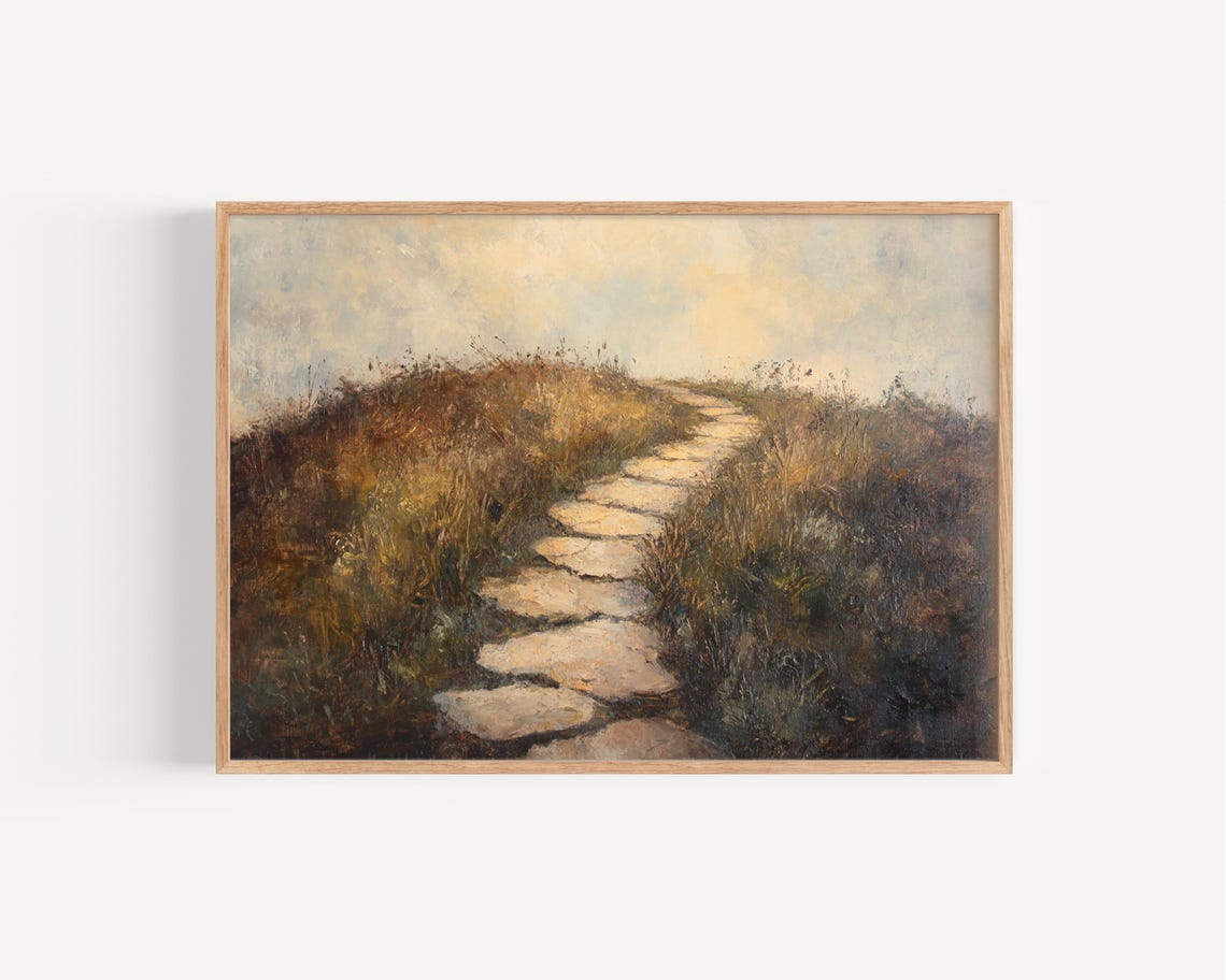 The Straight And Narrow Way, Christian Path Oil Painting, Wilderness ...