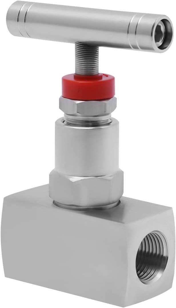 Straight Needle Valve, 3/4" NPT Threaded Connection 316 Stainless Steel ...
