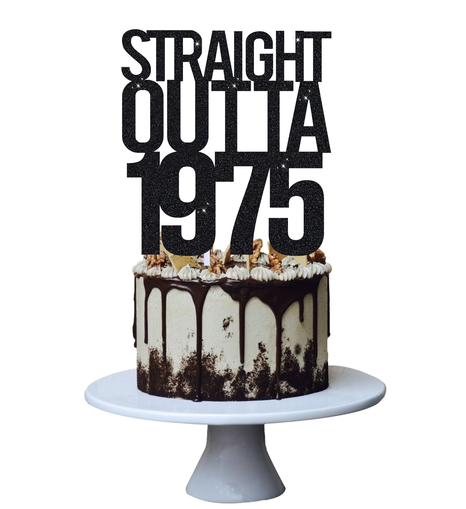 Straight Outta 1975 Cake Topper for ITL1 50th Men and Women Birthday ...