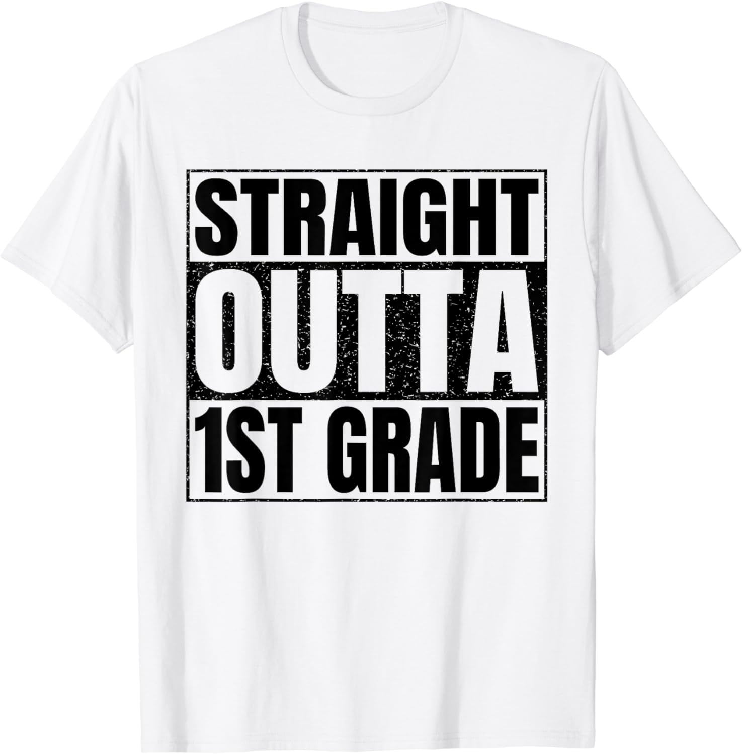 Straight Outta 1st Grade Graduation Class 2024 First Grade T-Shirt ...