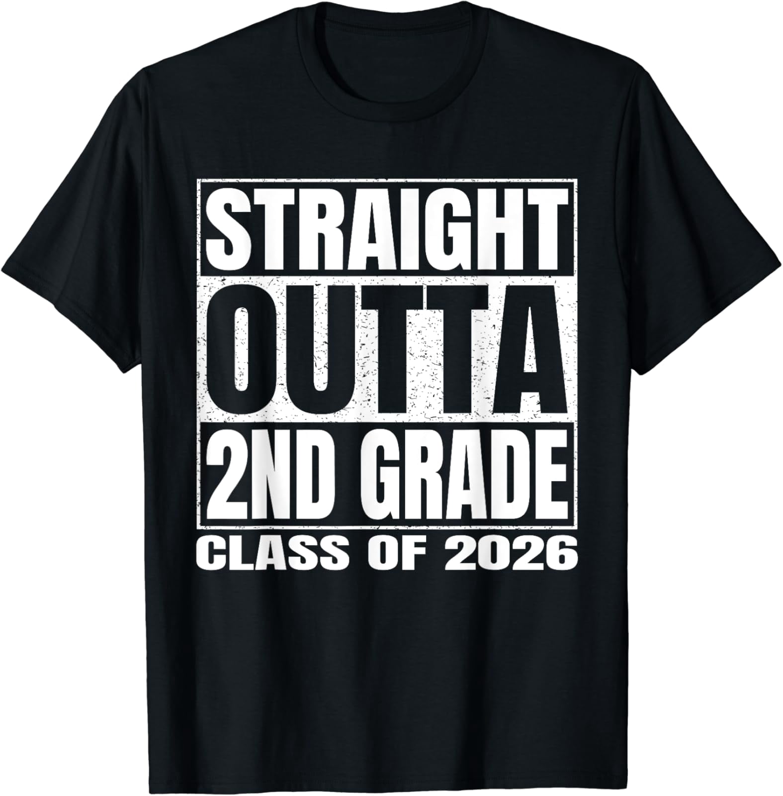 Straight Outta 2Nd Grade Class 2026 Second Grade Graduation T-Shirt All ...