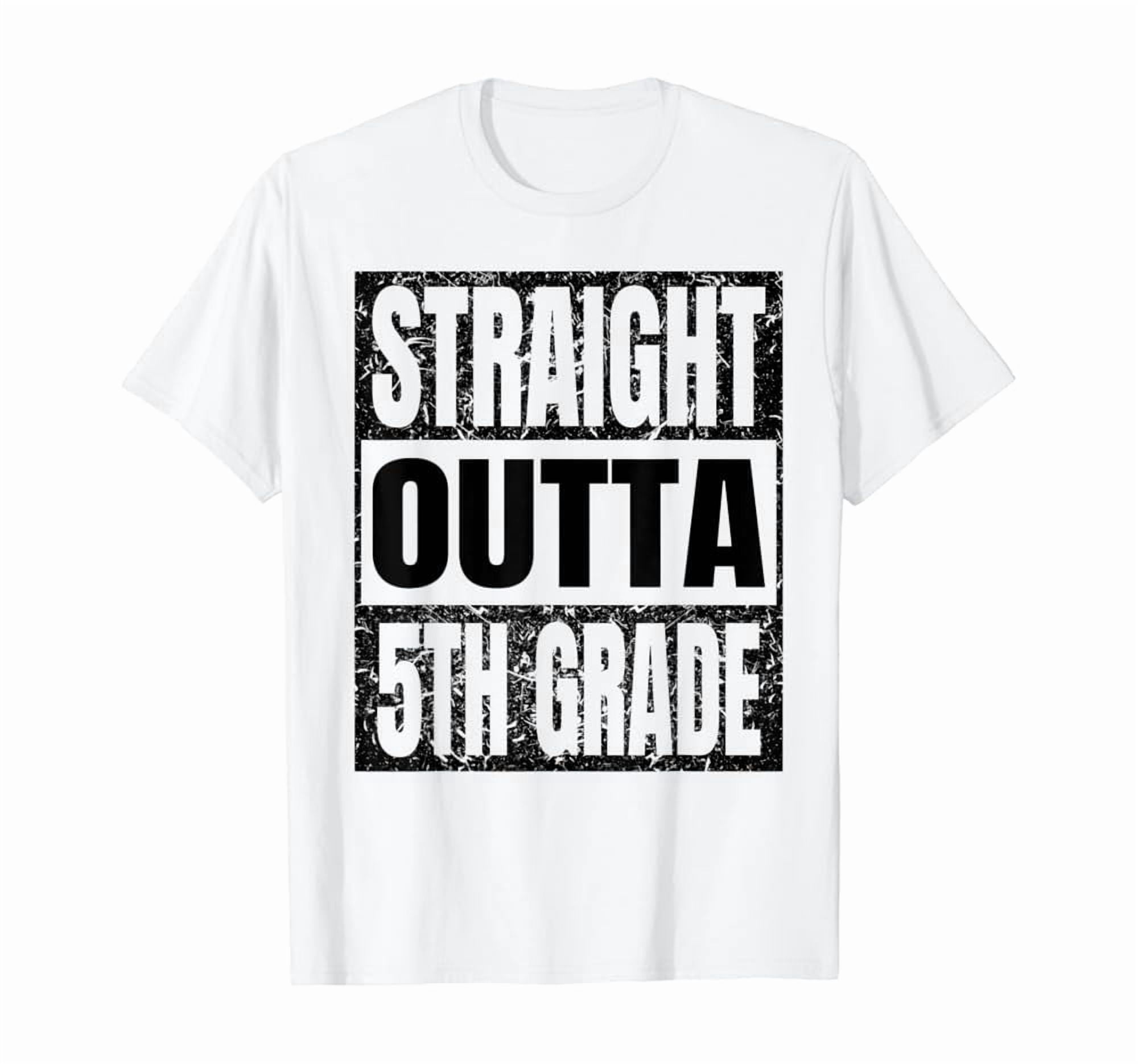 Straight Outta 5th Grade Graduation Gifts Grad Class 2020 T-Shirt ...