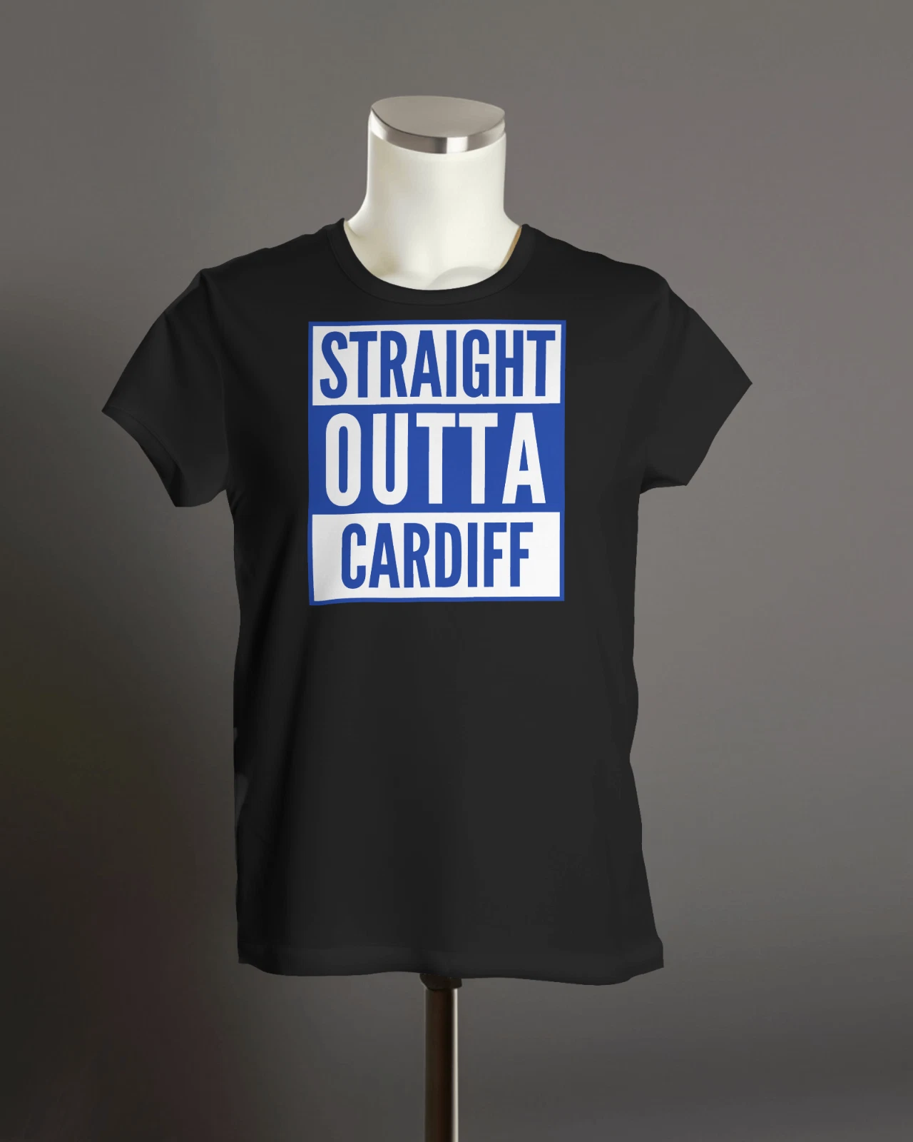 Straight Outta CARDIFF T-Shirt | City Canton CCFC Blue Soul Crew Sloper ...