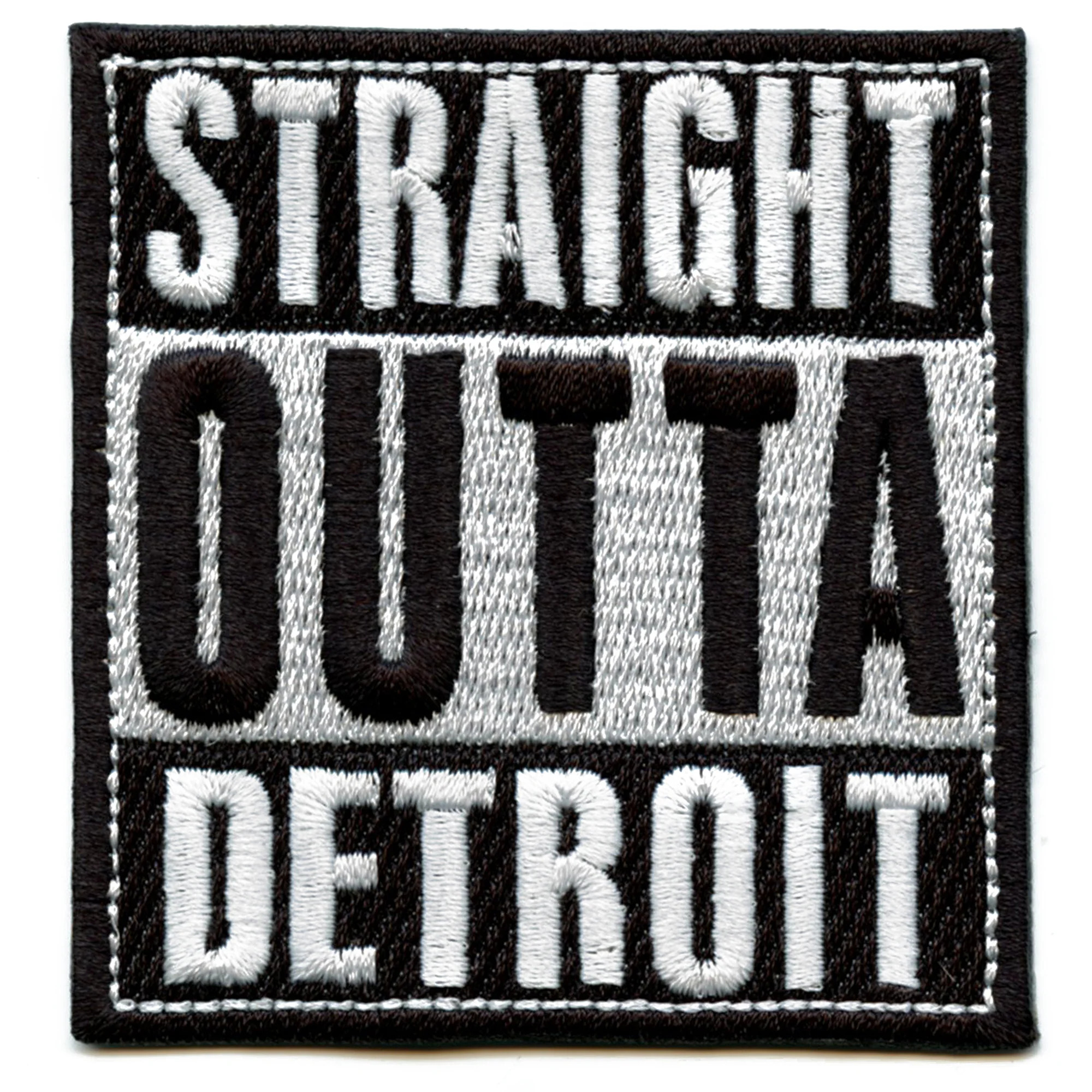 Straight Outta Detroit Embroidered Iron On Patch - Walmart.com