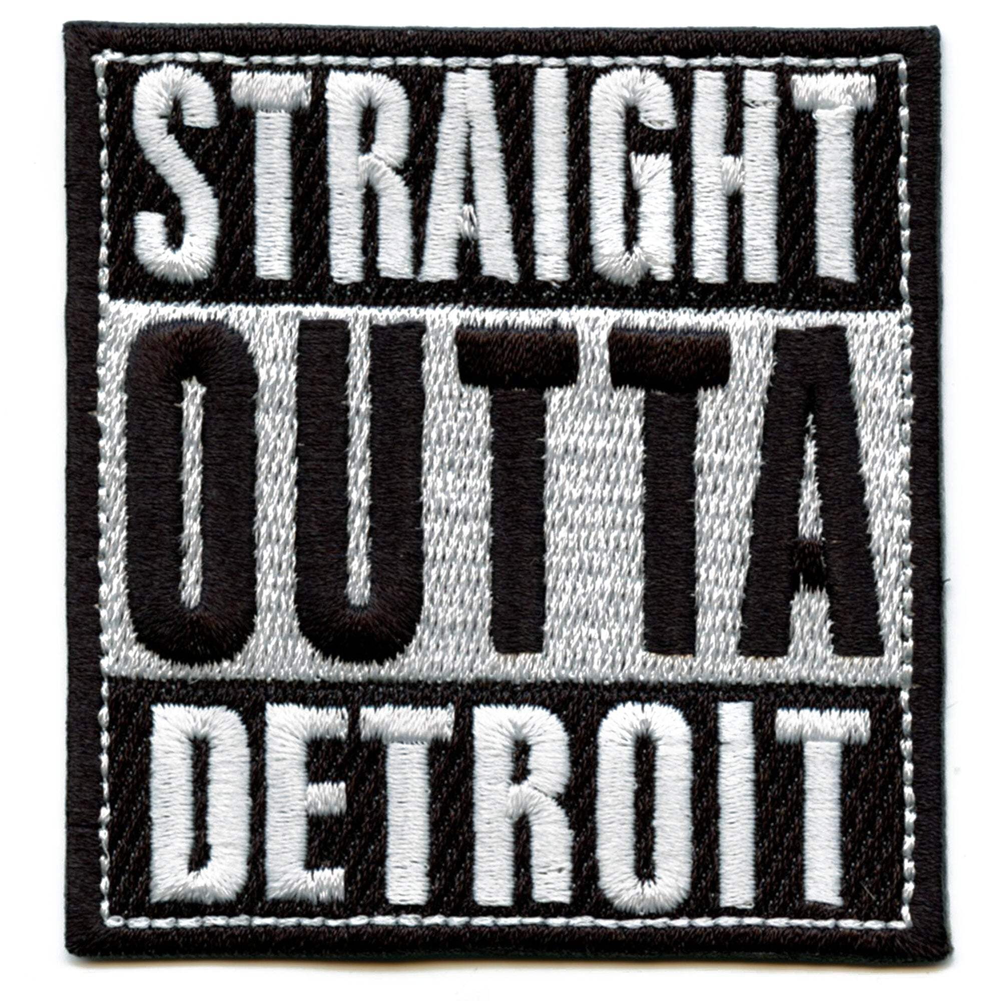 Straight Outta Detroit Embroidered Iron On Patch - Walmart.com