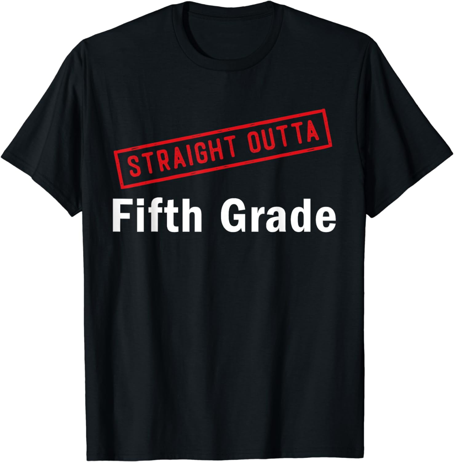 Straight Outta Fifth Grade Kids Graduation Present T-Shirt - Walmart.com