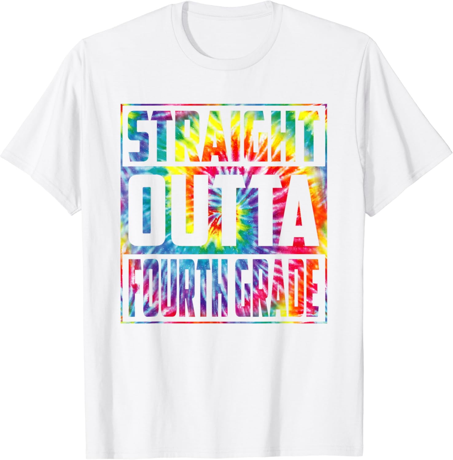 Straight Outta Fourth Grade Class 2024 4th Grade Graduation T-Shirt ...