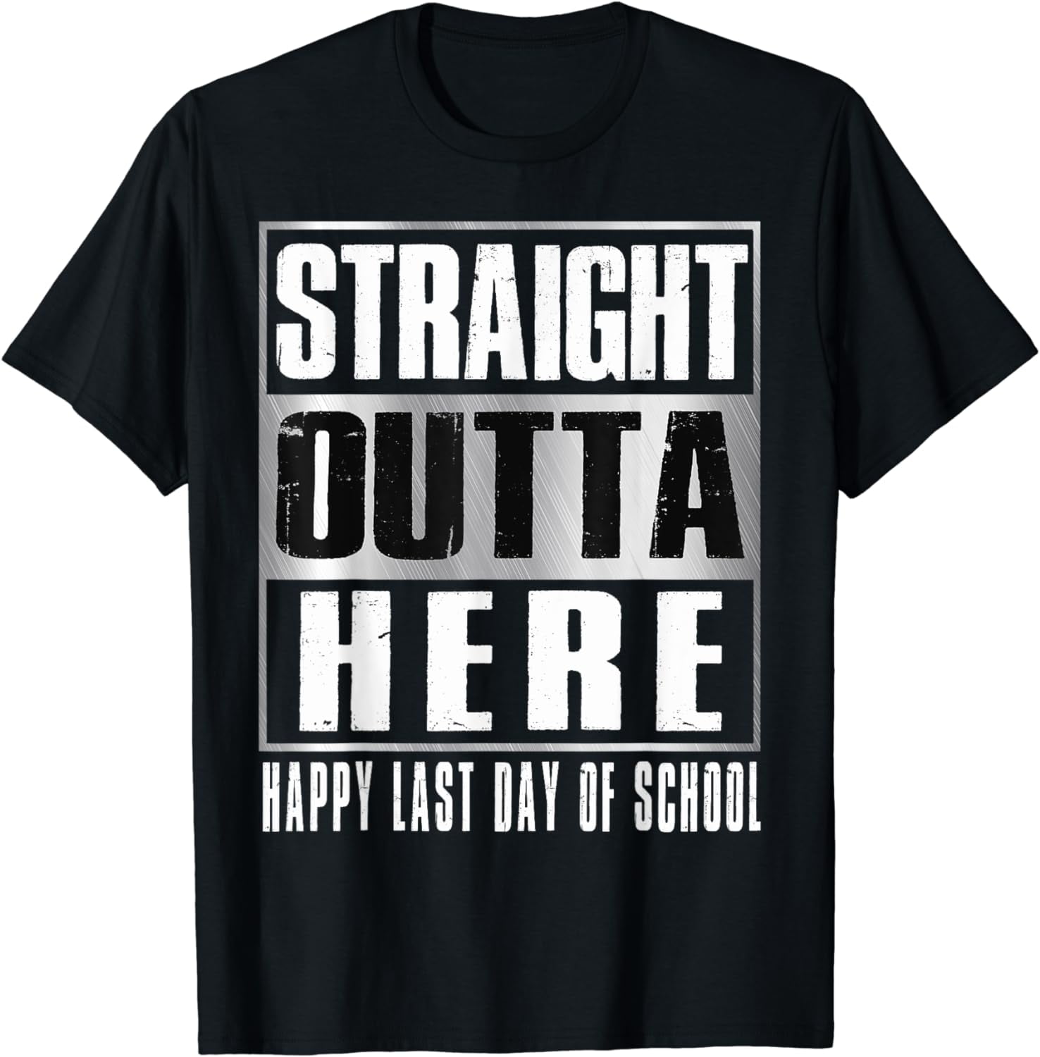 Straight Outta Here Happy Last Day Of School Retro base T-Shirt ...