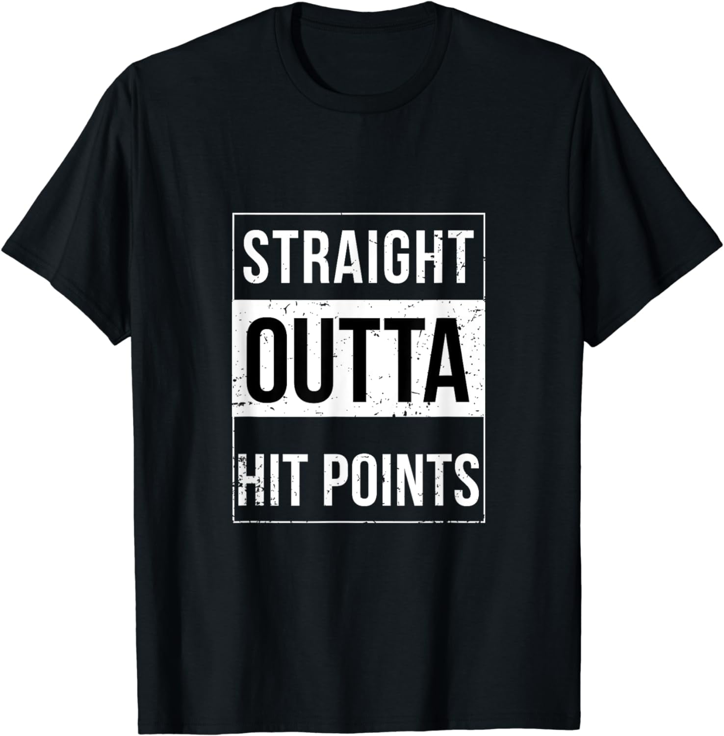 Straight Outta Hit Points DnD Funny Trend T-Shirt - Walmart.com