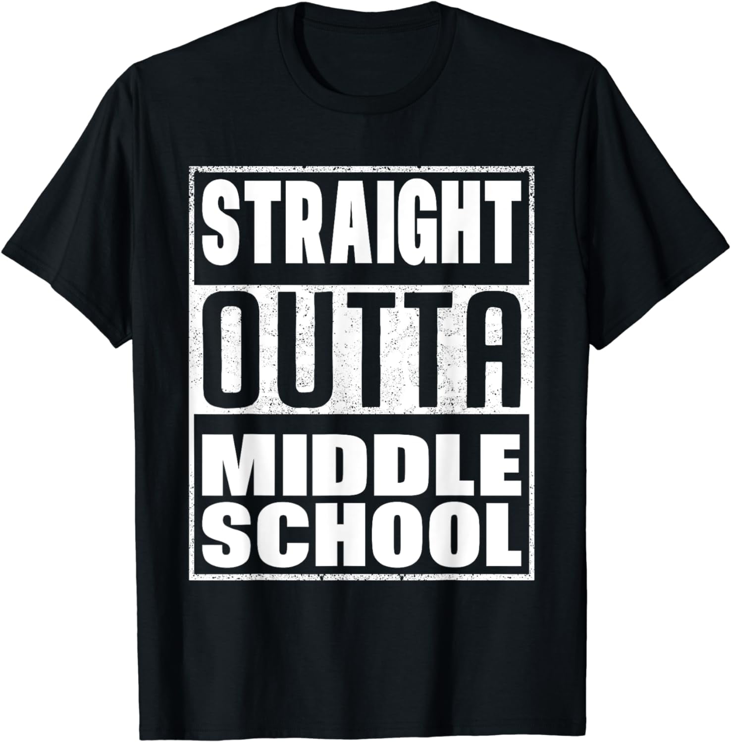 Straight Outta Middle School Class Of 2024 Senior Graduation Cotton T ...