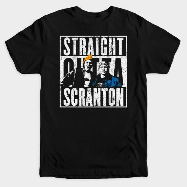 Straight Outta Scranton Lazy The Office Dunder Mifflin Micheal Scott T ...