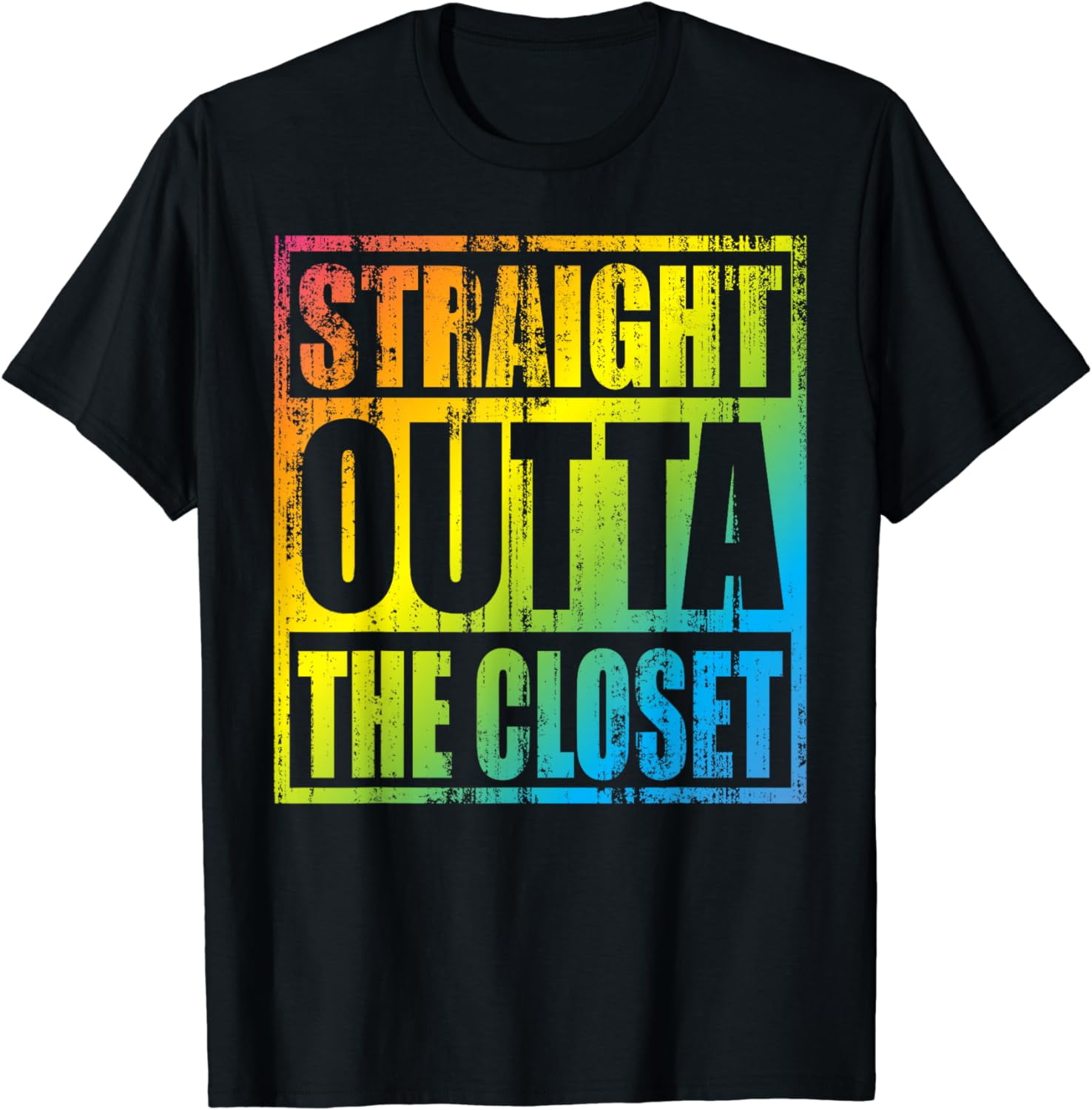 Straight Outta The Closet - Cool Proud LGBT Member Gift T-Shirt ...