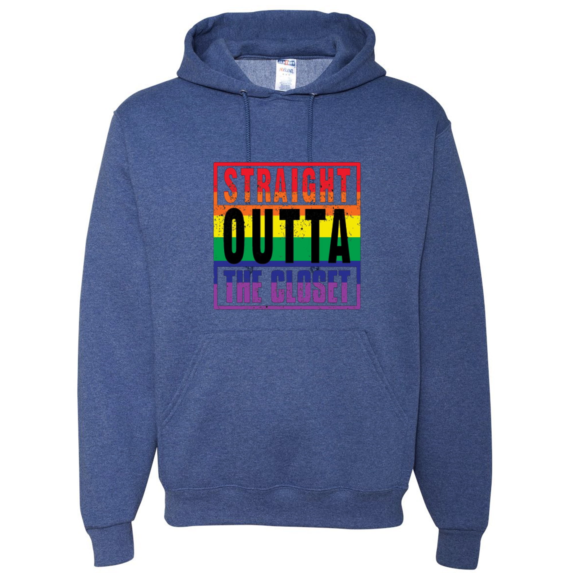 Straight Outta The Closet LGBT Rainbow Pride Mens Hoodies, Vintage ...