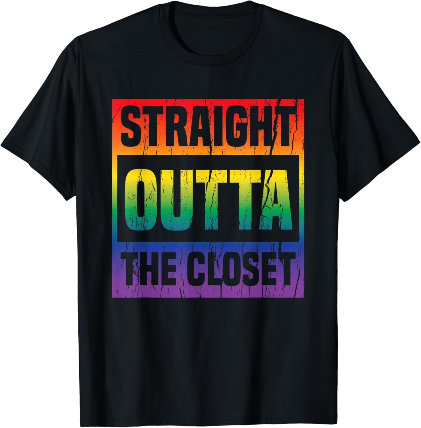 Straight Outta The Closet Lgbt Quotes Gay Pride Month T-Shirt - Walmart.com
