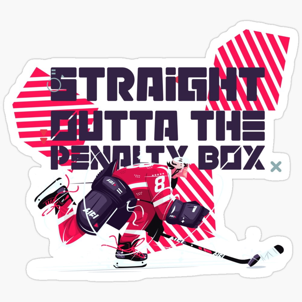 Straight Outta The Penalty Box Sticker Phone Decal Water Bottle ...