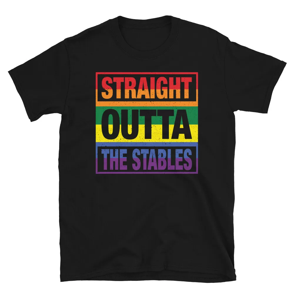 Straight Outta The Stables Horse Horseback Equestrian T-Shirt - Walmart.com