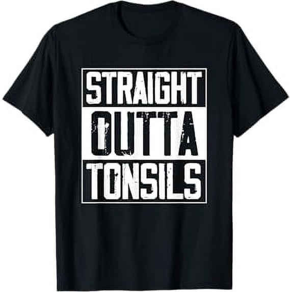 Straight Outta Tonsils Kids Tonsillectomy Recovery Tonsils T-Shirt ...