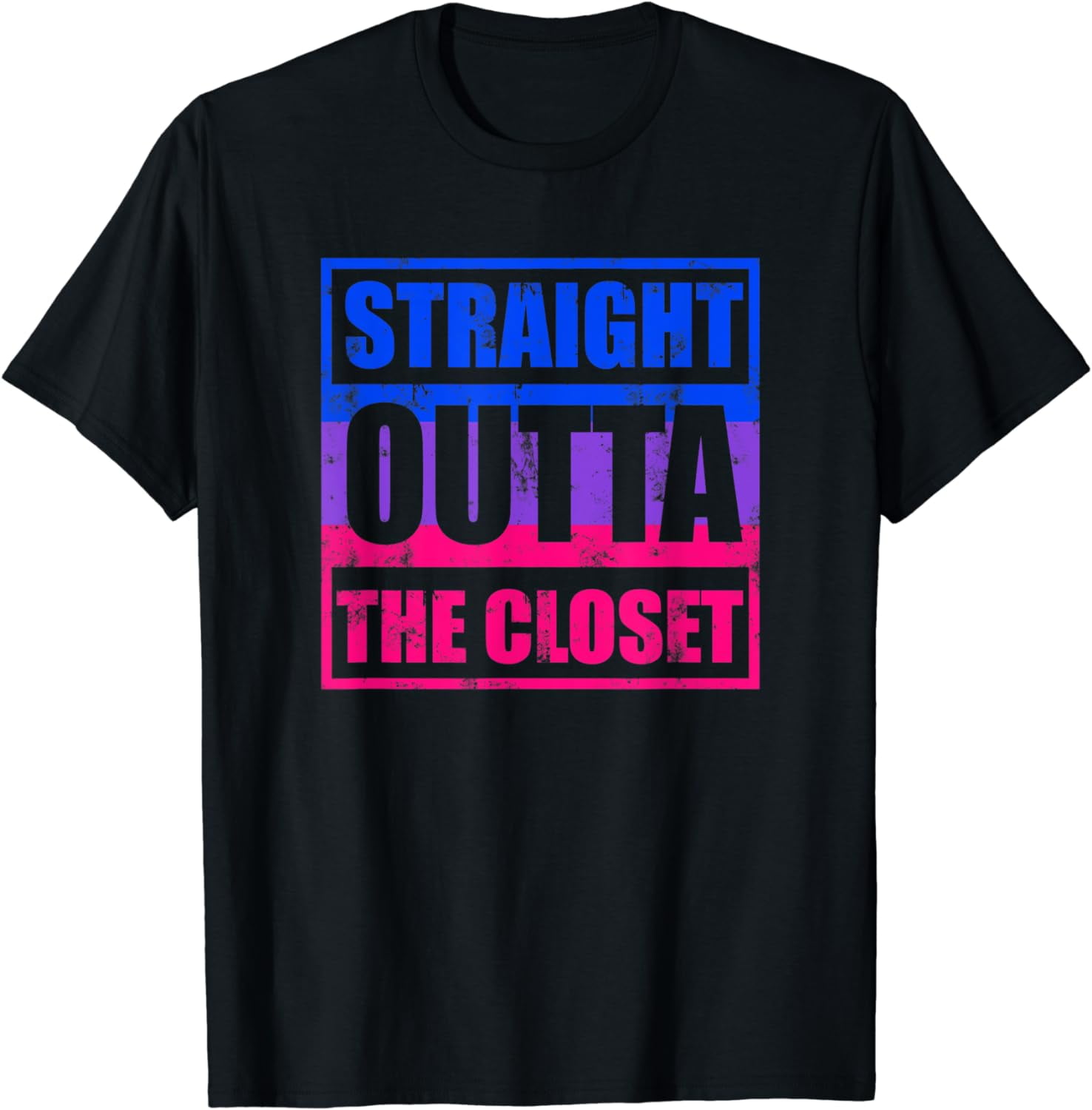 Straight Outta the Closet - Bi Pride Bisexual T-Shirt - Walmart.com