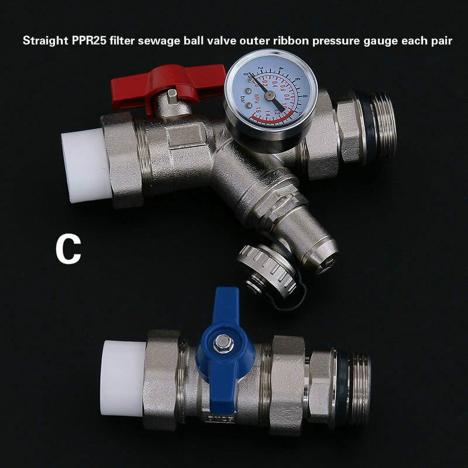 Straight PPR25/PPR32 filter ball valve/ filter drain valve female ...