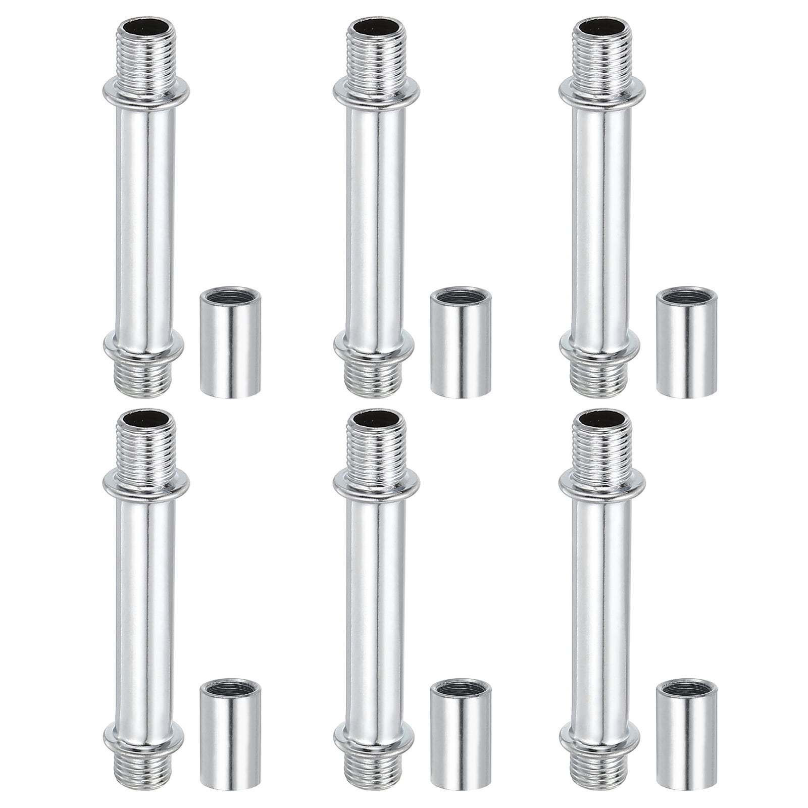 Straight Pipe Lamp Stems Rod Kit, M10 60mm l Rod with Nut, Gold Tone 6 ...