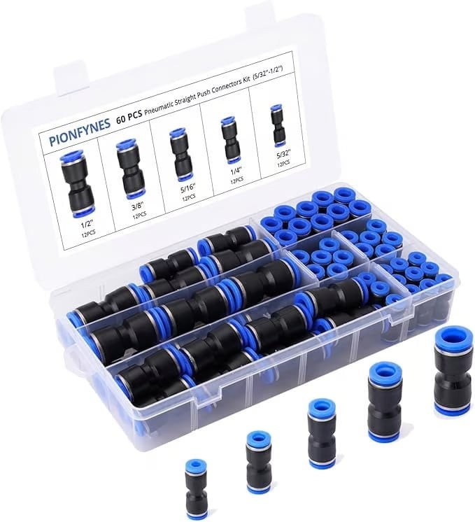 Straight Plastic Connector Kit,60PCs Quick Release Fastener Set,DIY ...