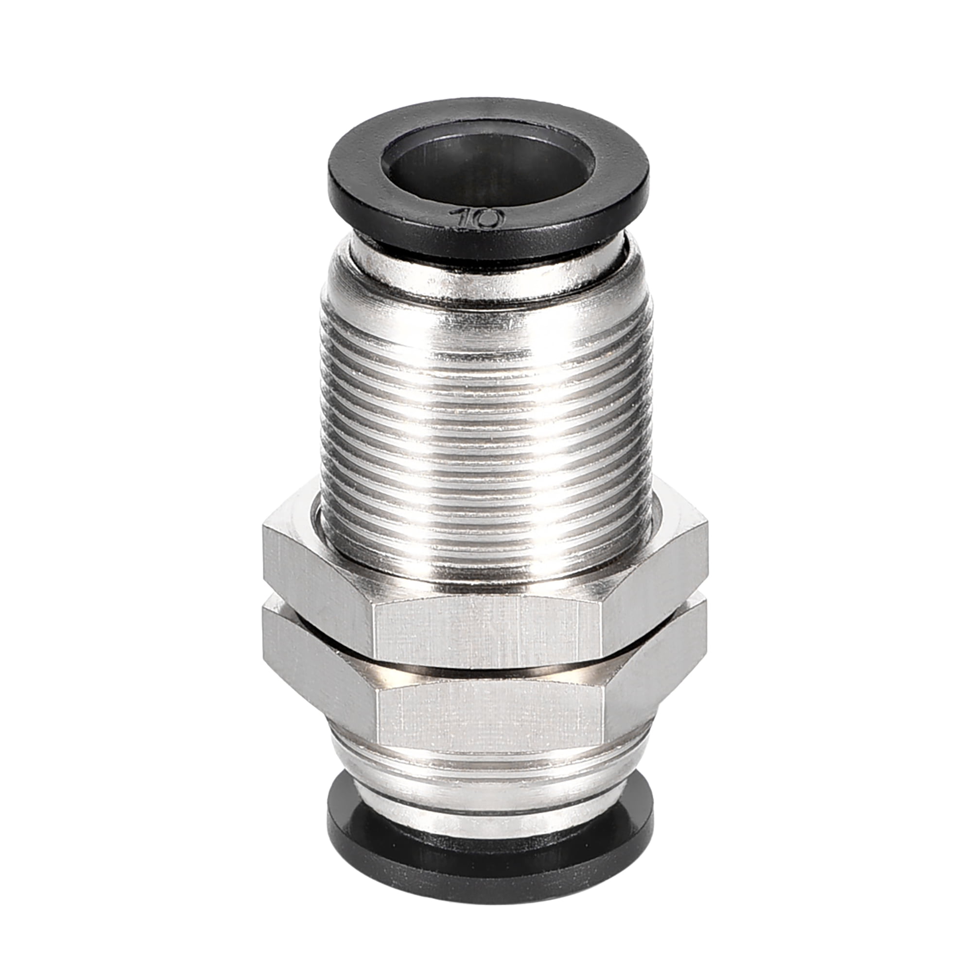 Straight Pneumatic Push to Quick Connect Fittings,Bulkhead Union,10mm ...