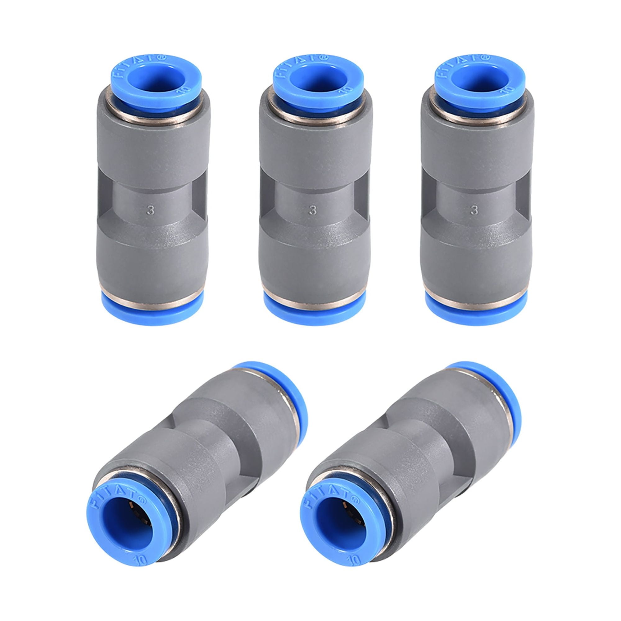 Straight Push Connectors 12mm to 10mm Quick Release Pneumatic Connector Plastic Union Tube ...