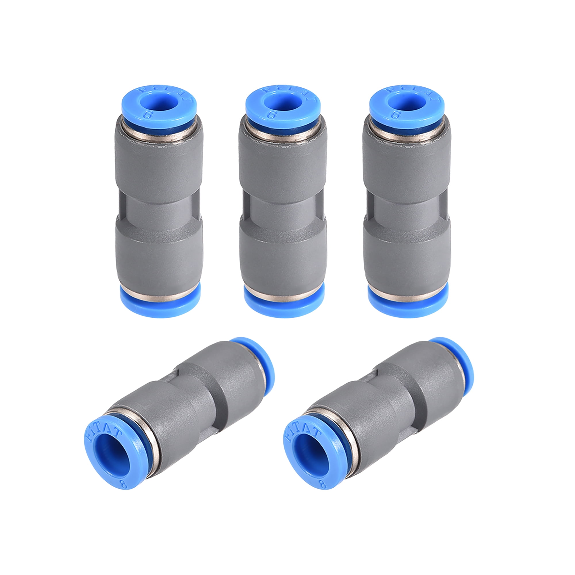 Straight Push Connectors 8mm to 6mm Quick Release Pneumatic Connector ...
