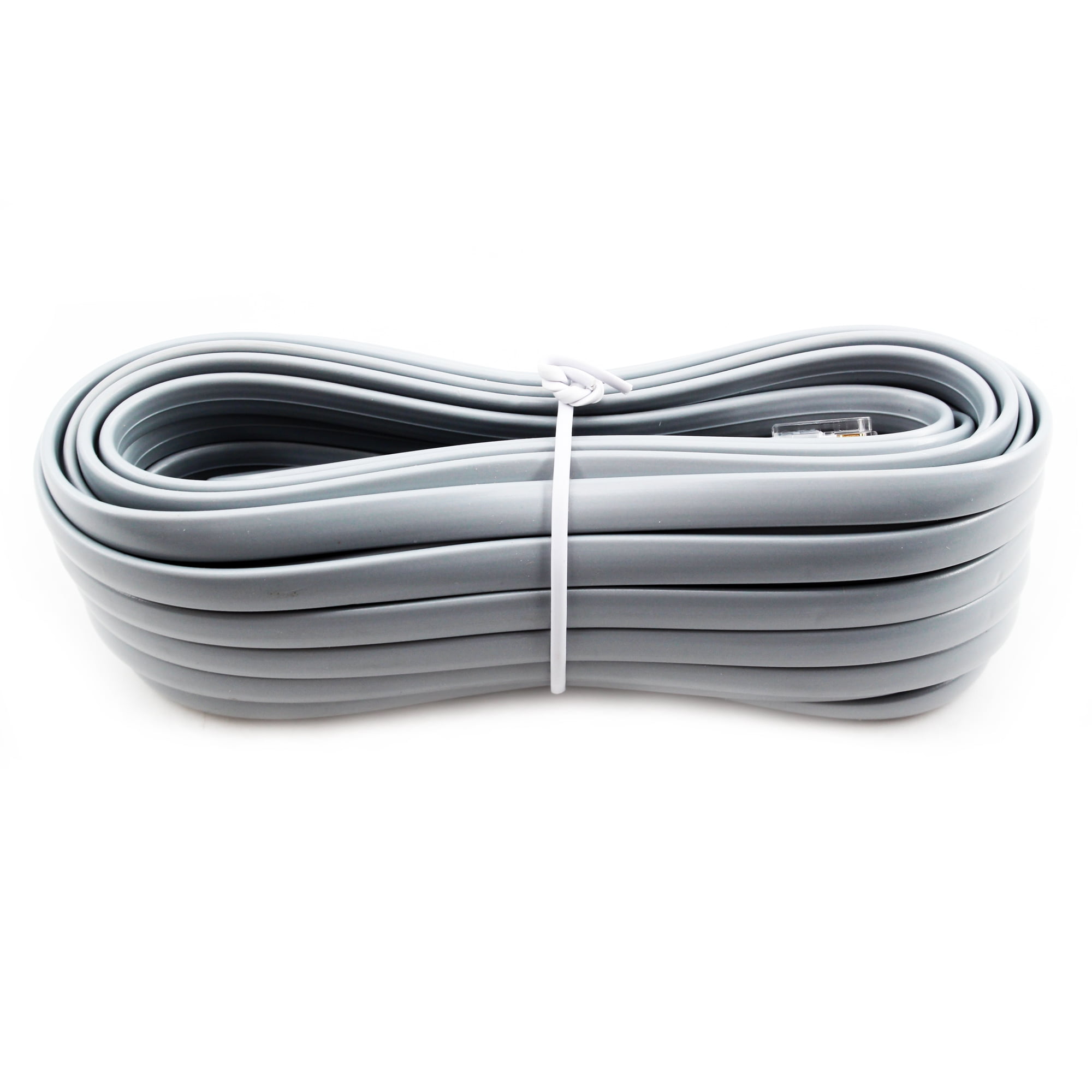 Straight RJ12 Voice Category-3 Patch Cable Assembly, RJ12-RJ12, Gray ...