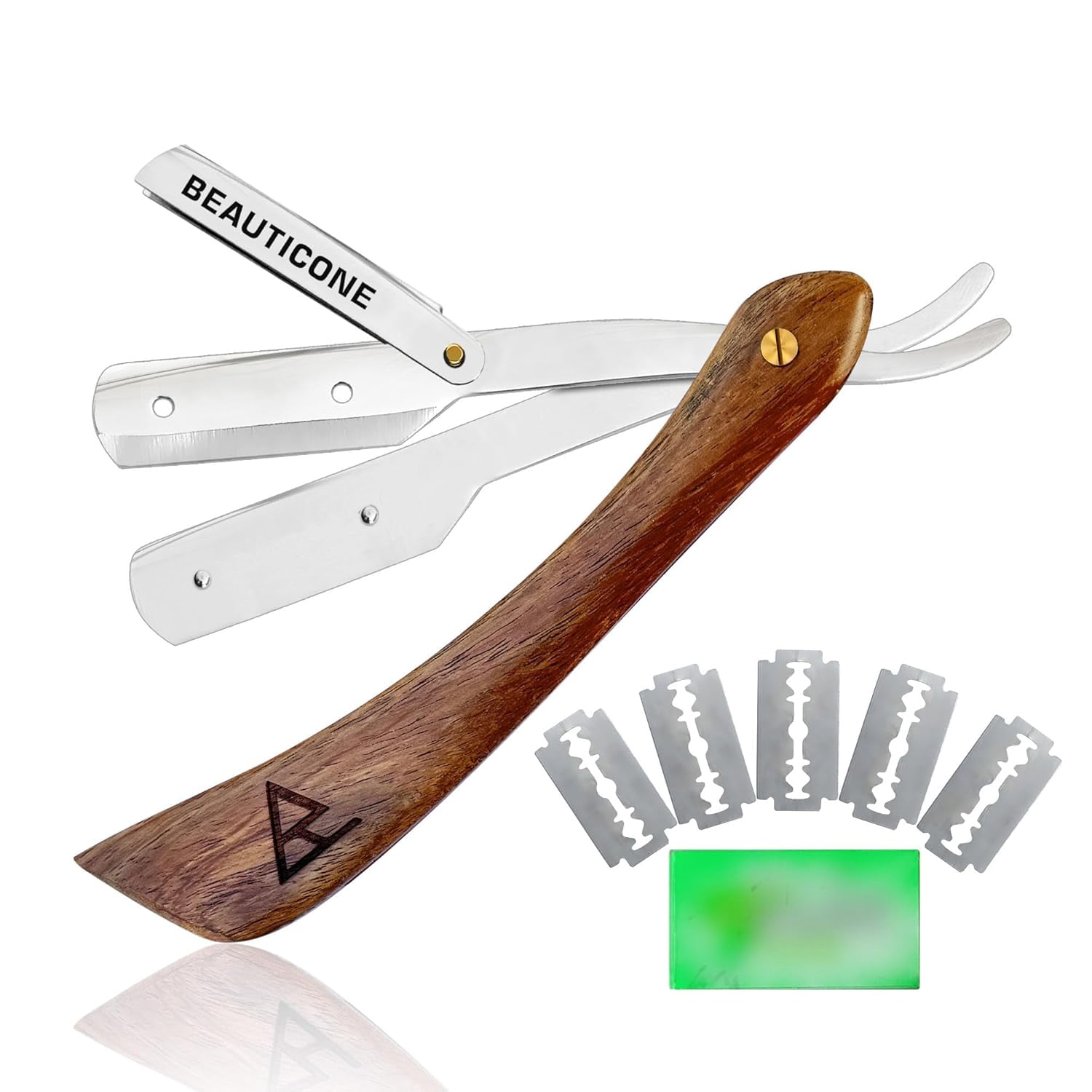 Straight Razor for Men, Professional Barber Razor with 5 Single Edge ...